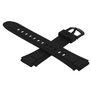 Casio 18mm Black Resin Band 10194983