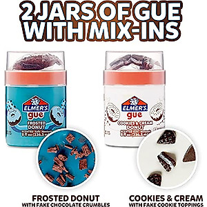Elmer's GUE Premade, Donut Shop Variety Pack, Scented, Includes Fluffy, Glossy Blue, Slime Add-Ins, 2 Count