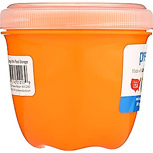 Preserve 8 oz 1 Count Round Orange Food Storage Container, 1 EA