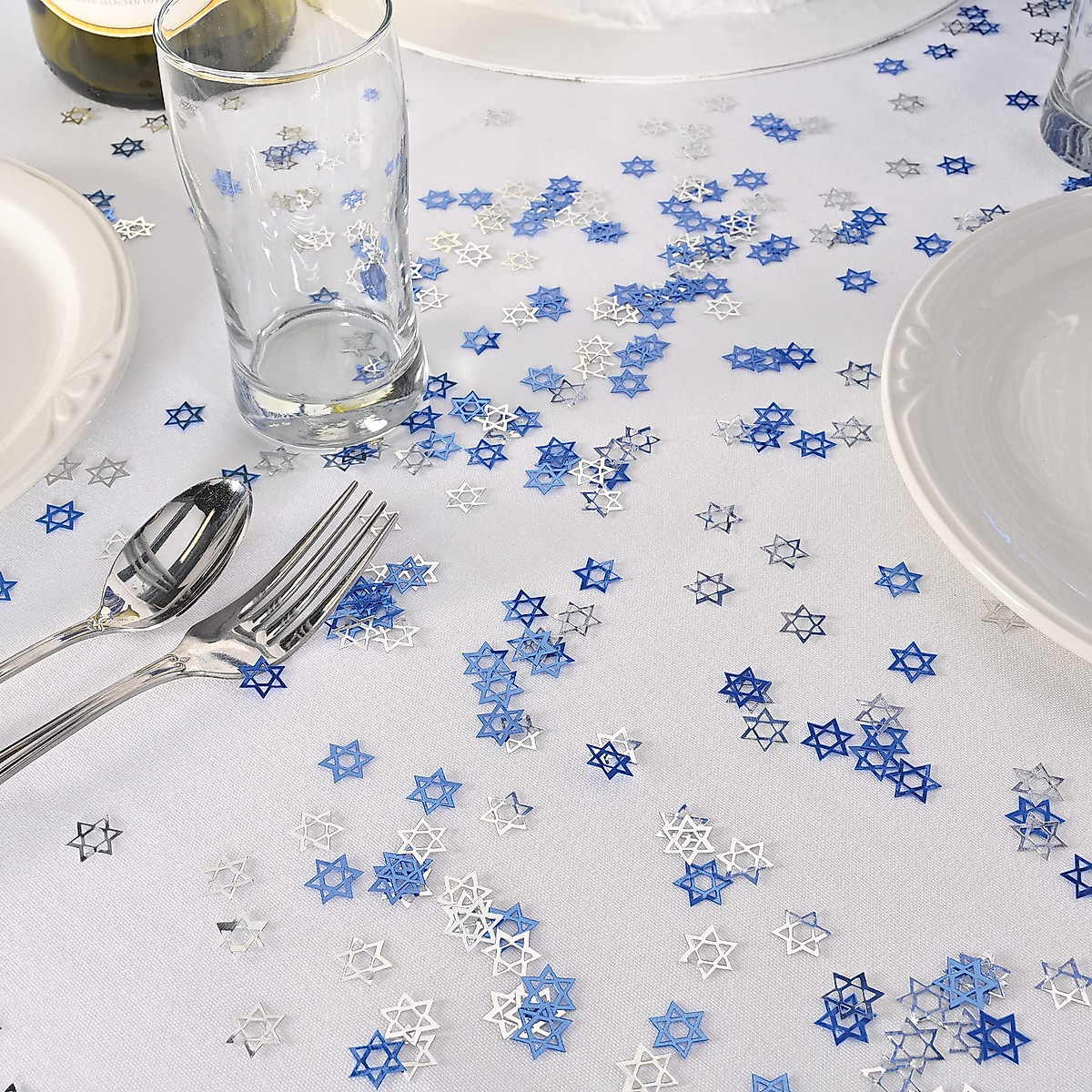 Fanci-Fetti Star Of David (blue & silver) Party Accessory (1 count) (.5 Oz/Pkg)