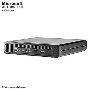 HP ProDesk 600 G1 Mini Business Desktop PC, Intel Core Quad i5 4590T up to 3.0GHz, 8GB DDR3, 256GB SSD, WiFi, BT, VGA, DP, Windows 10 64 Bit-Multi-Language Supports English/Spanish/French(Renewed)