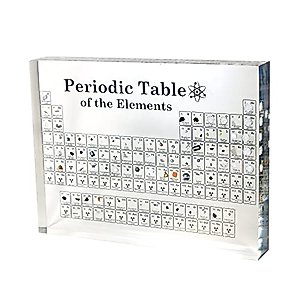 Periodic Table with Real Elements Inside | Element Display in Acrylic Stand, Perfect Gift for Students, Teachers, Scientists, Adults, and Children | 4.5” x 6”