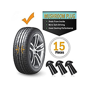 GRAND PITSTOP Tubeless Tire Puncture Repair kit - for Cars, Motorcycles- Spare Plugs (Gun PK + 15 Plugs)