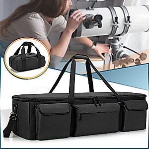 samdew Large Telescope Travel Bag, 40.8" Telescope Soft Case Bonus Accessory Bag & Dividers, Astronomical Telescope Carry Bag with Optical Tube & Tripod Buckles, Compatible with Celestron Telescope