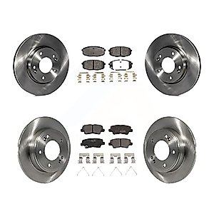 Transit Auto - Front Rear Disc Brake Rotors And Ceramic Pads Kit For Kia Soul Forte Hyundai Elantra GT K8T-103229