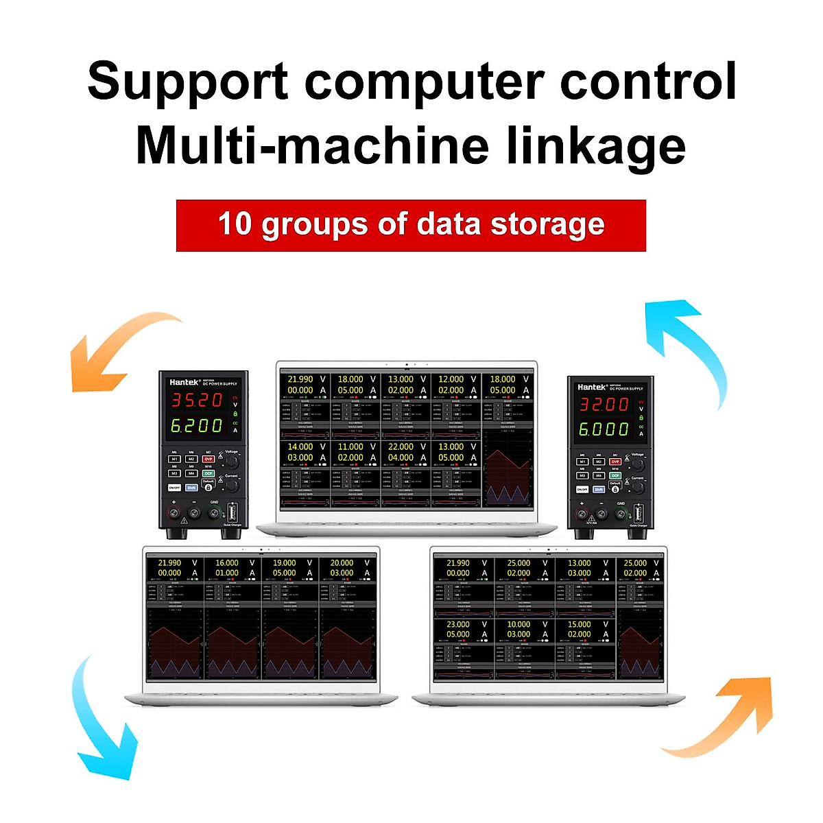 Hantek DC Power Supply Variable,35V 6A 4 Digit Display Voltage and Current Adjustable Switching Regulated Bench Power Supply with Memory 10 Groups (35V-6A-4 Digital Display)