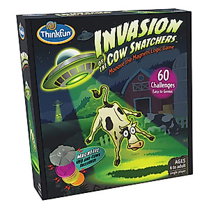 ThinkFun Invasion of the Cow Snatchers STEM Toy and Logic Game for Boys and Girls Age 6 and Up - A Magnet Maze Logic Puzzle
