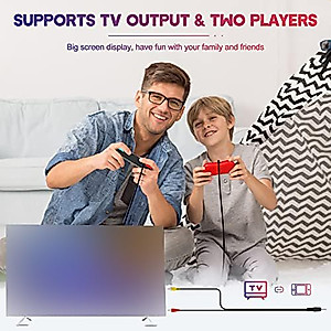 Murcycle 3D Rocker Retro Handheld Game Console with 500 Classic FC Games, 3.0 inches Screen Portable 800mAh Battery Rechargeable Video, Support TV & Two Players Present for Kids & Adults (Black)