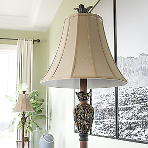 Kenroy Home 20181GR Iron Lace Floor Lamp with Golden Ruby Finish, Classic Style, 62.75" Height, 18" Width, 18" Depth