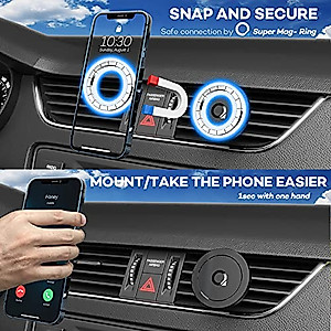 Quarble Air Vent Car Mount Holder Compatible with iPhone 14 13 12/Pro/Pro Max/Mini and Magsafe Case 360° Adjustable No Metal Plate Needed 2021 All New