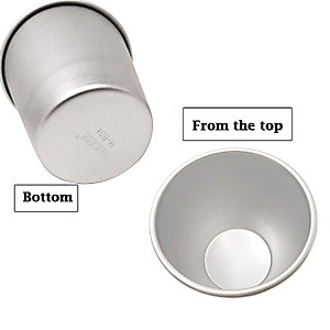 Honbay 6PCS Aluminium Pudding Cups Ramekins Egg Tart Model Chocolate Molten Pans for Cooking