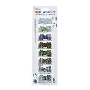 Bead Storage Solutions Plastic Stackable Organizer Tray Bundle with Lid and 48 Size Small Containers for Beads and Craft Supplies