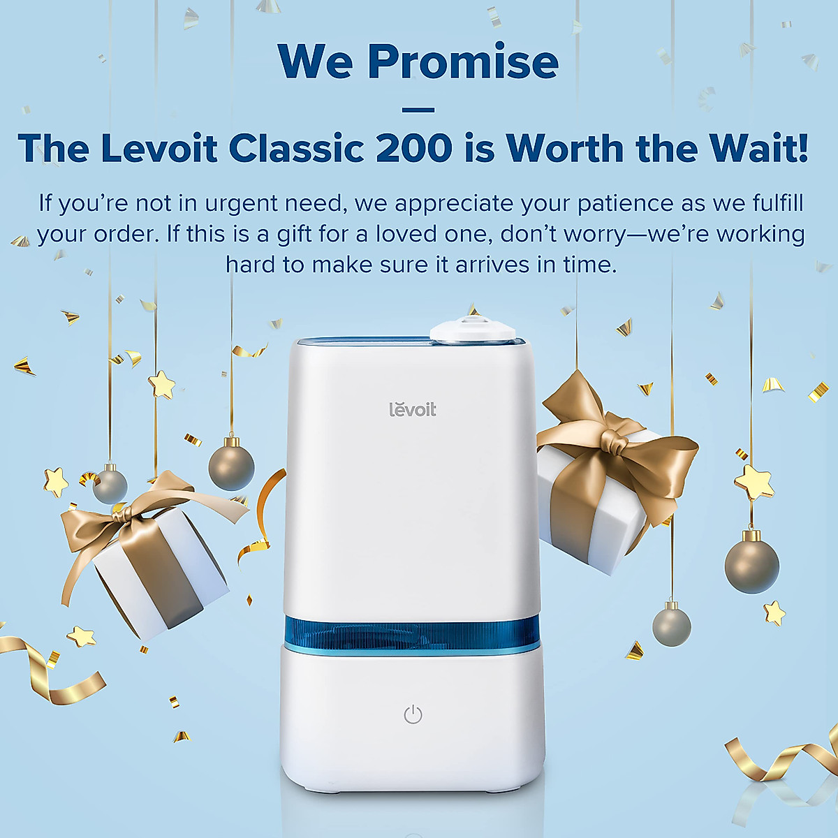 LEVOIT Humidifiers Bundle - Classic300S Ultrasonic Smart Top Fill Humidifier (6L Tank) + 4L Humidifiers for Bedroom