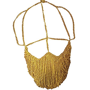 Astage Cosplay Tribel Belly Dance Ornaments Head Chain Nightclub Sexy Veil Gold