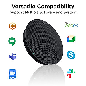INNOTRIK Bluetooth Conference Speaker with Microphone | 360-Degree Voice Pickup & Noise Canceling Conference Room Omnidirectional Microphone | USB Conference Microphone Bluetooth Speakerphone