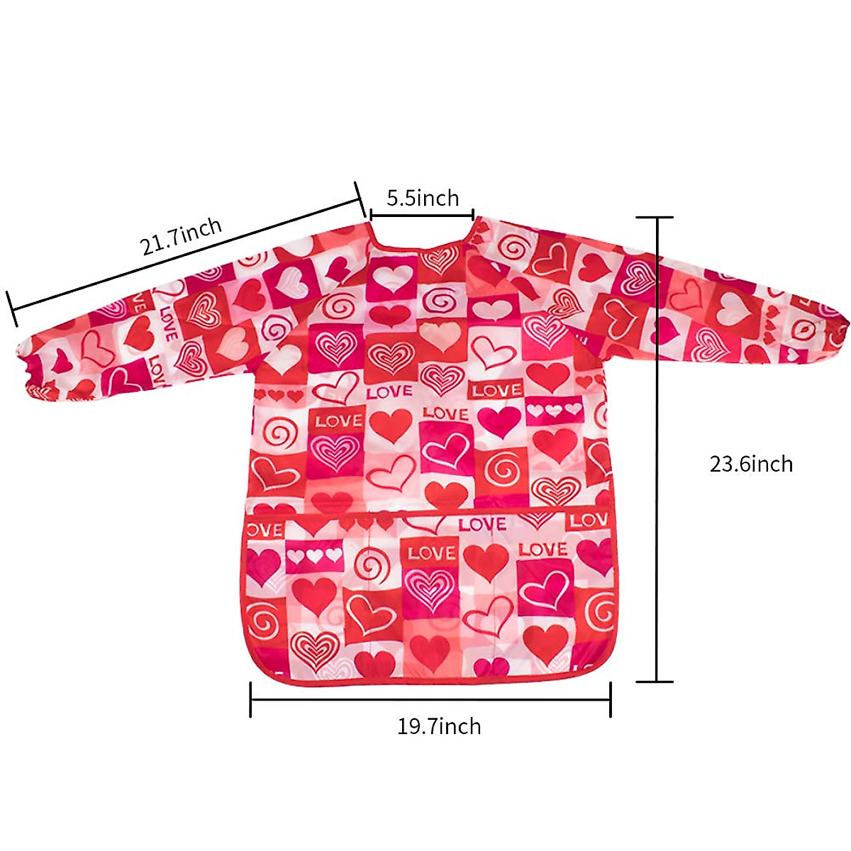 CUBACO 2 Pack Kids Art Smock Kids Waterproof Painting Apron Children's Artist Apron with Long Sleeve and 3 Pockets