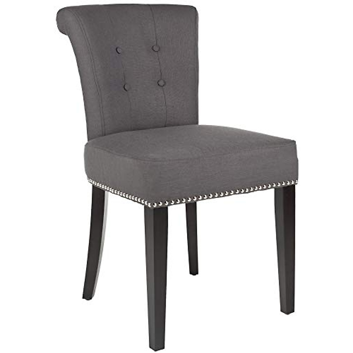 Safavieh Mercer Collection Carol Charcoal Linen Ring Dining Chair (Set of 2)