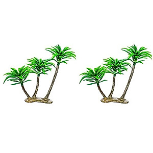 BESTOYARD Home Decor Decoraciones para Salas De Casa 2 Pack Palm Model Artificial Aquarium Tree Artificial Aquarium Plants Fish Tank Tree Tree Mini Artificial Home Decor Artificial Plants