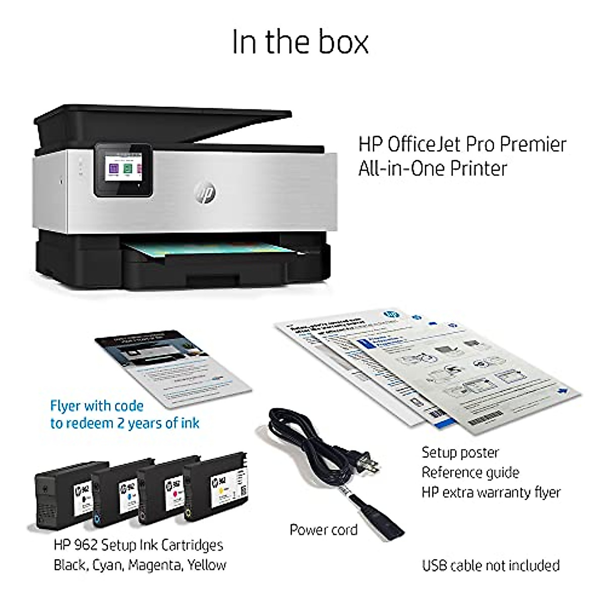 HP OfficeJet Pro Premier All-in-One Wireless Printer - includes 2 Years of Ink Delivered, plus Smart Tasks Smart Office Productivity, Works with Alexa (1KR54A)