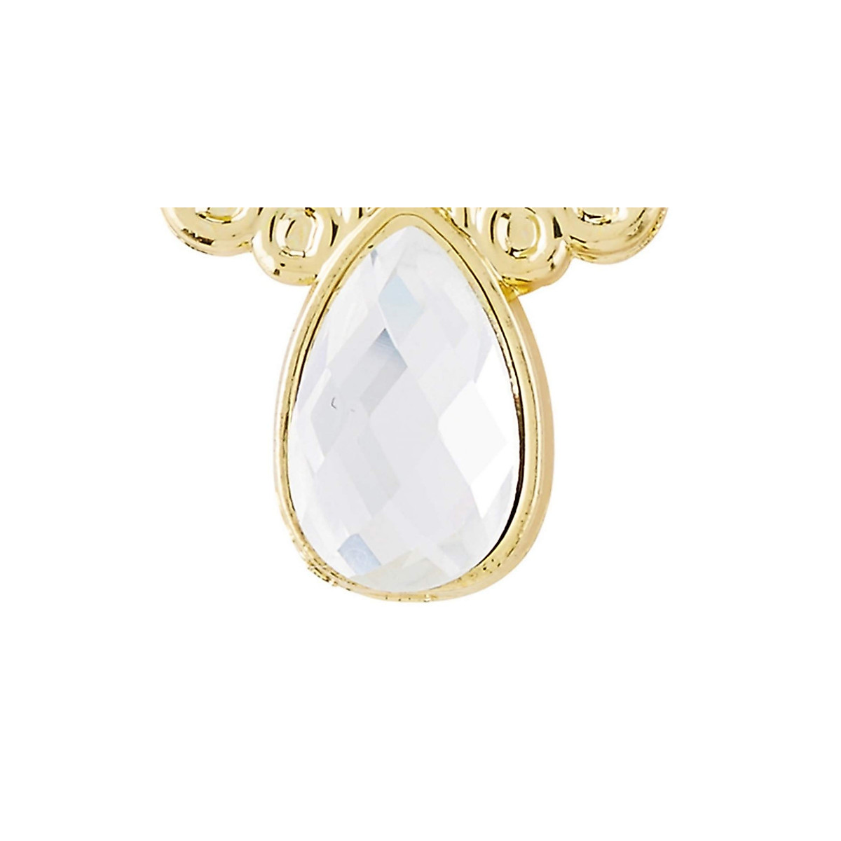 Gold Toned Glass Angel Lapel Pins, 1 Inch, Pack of 5