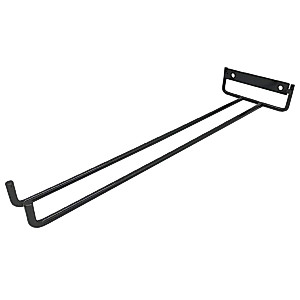 TIHOOD 4PCS 11.8 Inch Stemware Wine Glass Hanging Rack with Screws, Wall Mount Wine Glass Holder Hanger Storage, Metal Organizer for Bar Kitchen, Under Cabinet