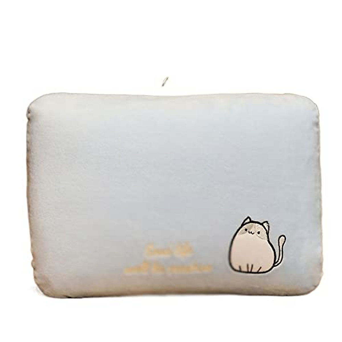 SPICLY Travel Pillow Office Student Nap Pillow Portable Small Pillow Plush Memory Foam Sleeping Nap Neck Throw Pillow Cushion (Color : Black)