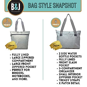 Boss Lady Gifts for Women - Cute Zippered Pocket Canvas Tote Bag Gift Ideas for Women, Female Bosses, Coworker, New Manager, Chaos Coordinator - Christmas, Birthday, Thank You Office Appreciation Gift