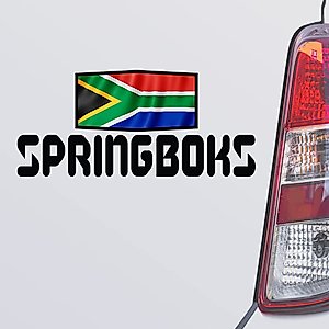 Custom Brother - SPRINGBOKS South Africa Black Color Car Laptop Wall Bumper Decal Sticker, DesH90