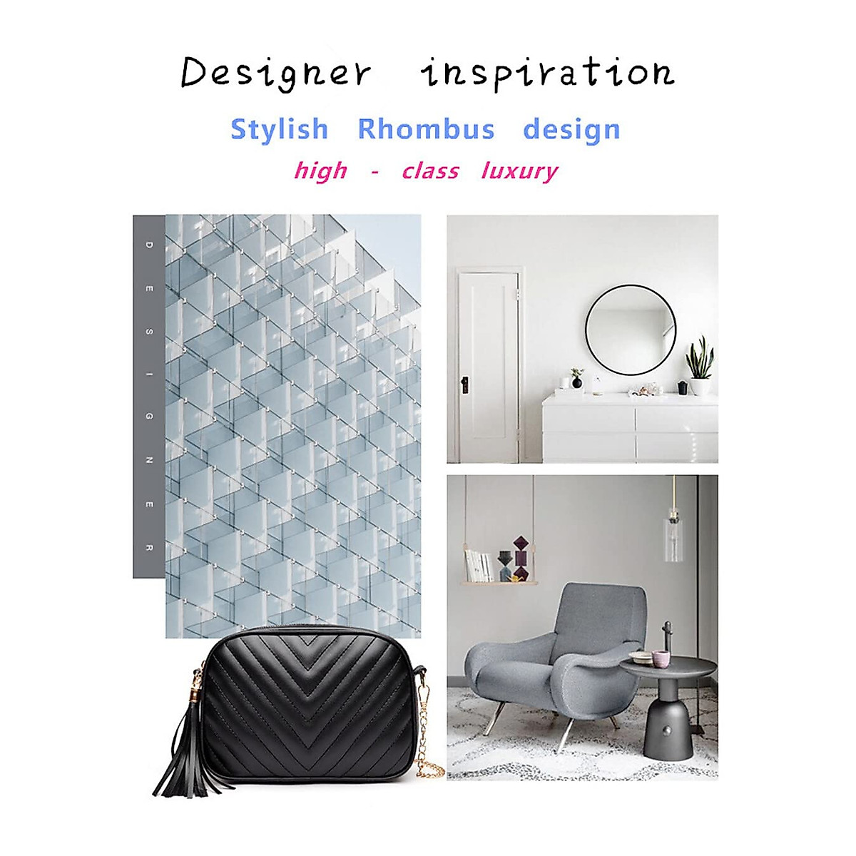 H HANBELLA - A FASHION TRENDY COLLECTION. FOREVER. - Girls Small Crossbody Camera Bag with Chain Strap and Tassel Light Blue