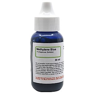 ALDON Innovating Science Methylene Blue 1% Aqueous Solution, 1 fl oz (30mL) Dropper Bottle - Methyl Blue Microscope Stain - The Curated Chemical Collection