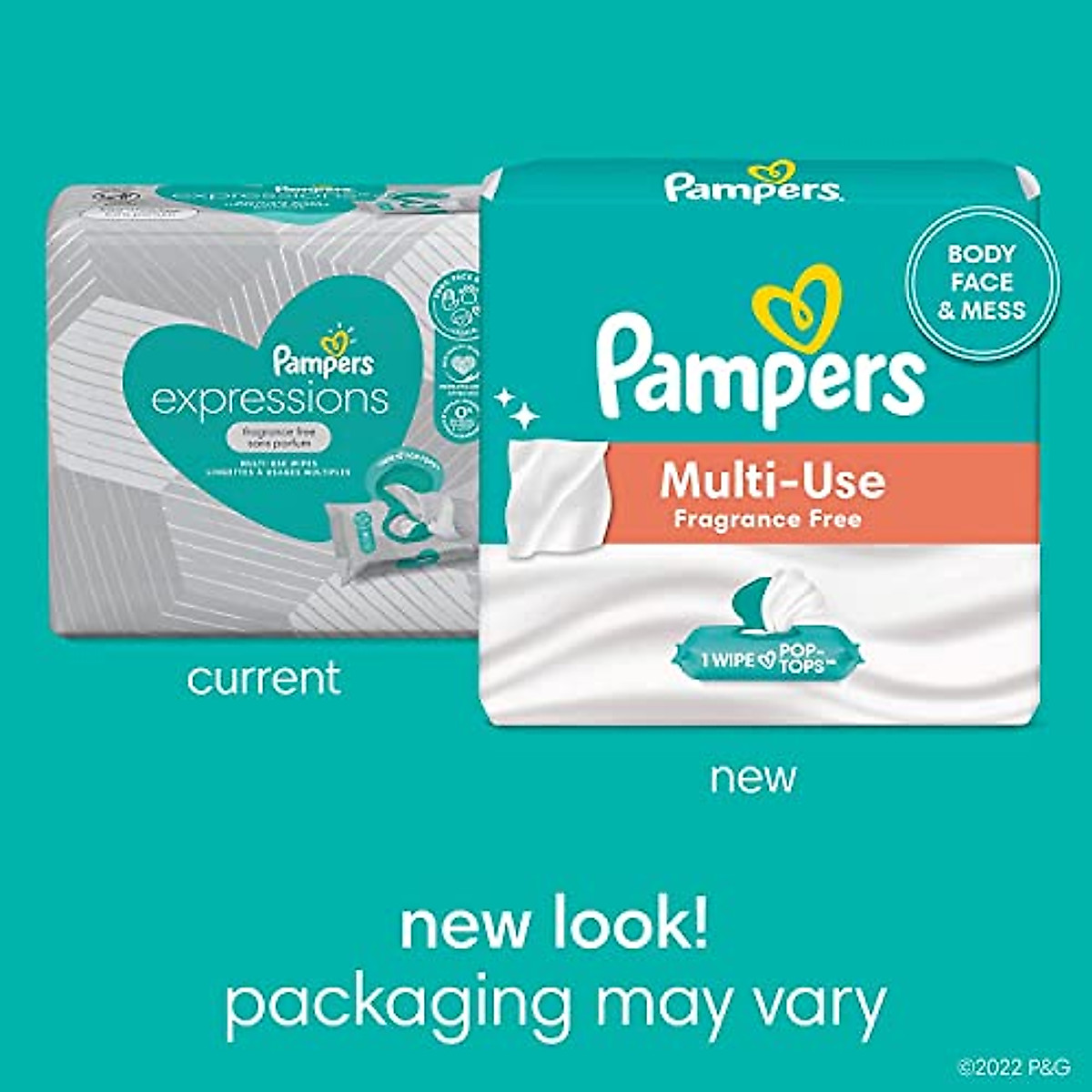 Pampers Baby Wipes Multi-Use Fragrance Free 9X Pop-Top Packs 504 Count