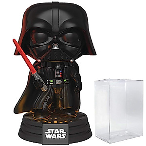 POP Star Wars: Darth Vader Electronic with Lights and Sound Funko Vinyl Figure (Bundled with Compatible Box Protector Case), Multicolor, 3.75 inches
