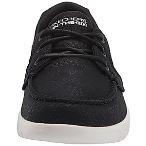 Skechers Womens Boat Shoe, Black ,7 medium US