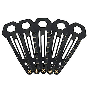 Haxtec Multi Tool Tactical Hair Clips - Multi-Functional EDC Survival Kit Christmas Gifts For Girls Women (10 Pack)