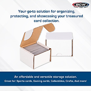 BCW 200-Count Storage Box for Standard 20pt Trading Cards, 200 lb. Test Strength - 10 Pack | Cardboard Organizer for Baseball, Basketball, Football, MTG, Pokemon | Assembly Required