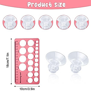 10pcs Breast Pump Flange Insert, 5 Sizes Silicone Flange Insert Replacement with Double-Sided Nipple Ruler for S1/S2/S9/S10/S12 Spectra Flange Breast Pump Guard Shields, Breast Pump Accessories