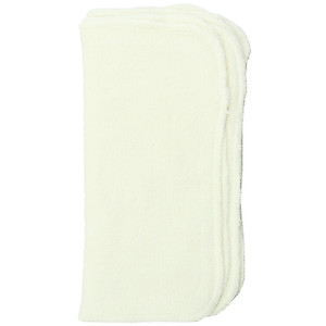 Satsuma Designs Organic Wash Cloths and Wipes 5 Pack, White