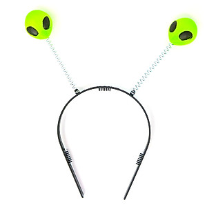 Alien Boppers Kids Headband Party Favors - Glow in The Dark Headbands Aliens - Pack of 12