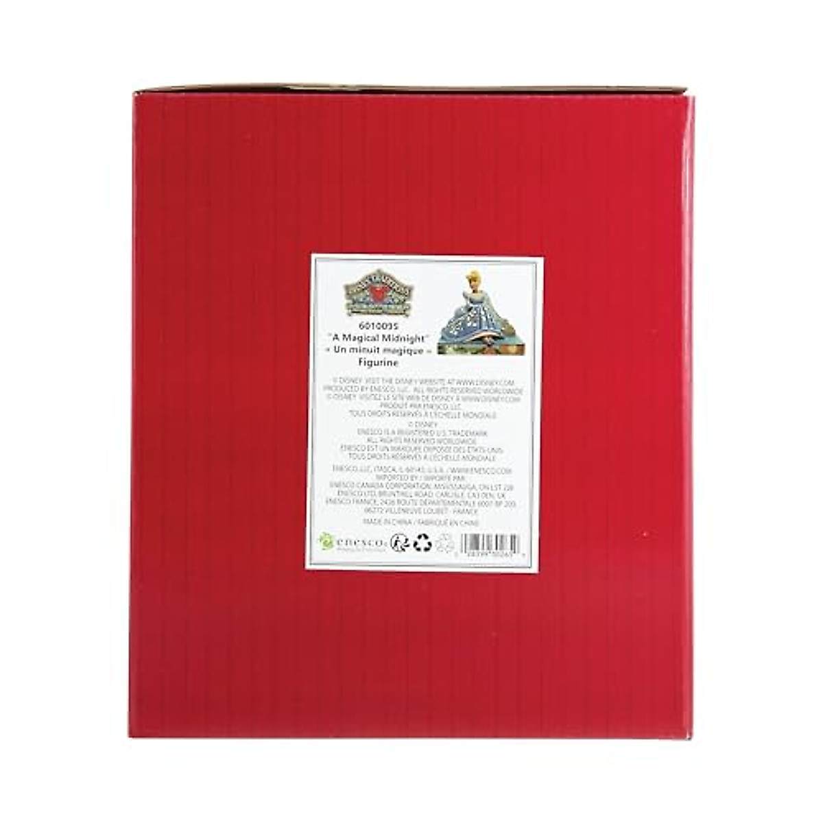 Enesco Jim Shore Disney Traditions Cinderella with Glass Slipper Figurine, 5.39 Inch, Multicolor