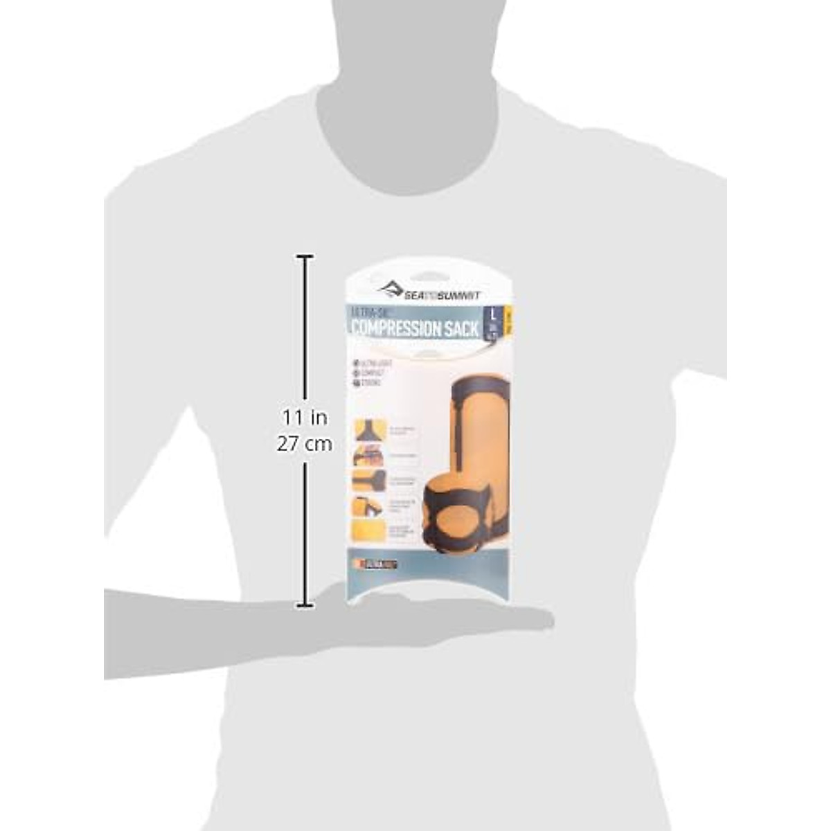 Sea to Summit Ultra-SIL Compression Sack L Bag Mountaineering, Mountaineering and Trekking, Adults Unisex, Yellow, 20 Liters