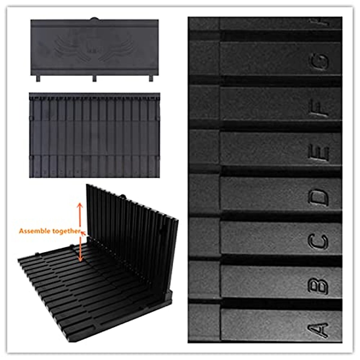 Starmoonn Model Part Placement Rack,Model Shelf,Model Classification,The Shelf is Suitable for Making Gundam Hobby Models and Various Role Models, Black