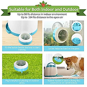 PETGEEK Automatic Dog Feeder Toy, Interactive Dog Puzzle Toys Treat Dispensing, Electronic Dog Food Dispenser Remote Control, Safe ABS Material Pet Toy for All Breeds of Dogs, Blue Color