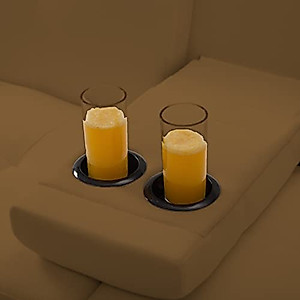 YUNLife&Home Upholstery Futon Sofa Loveseat Convertible Sleeper Couch Bed Daybed,Folding Recliner Sofá with 2 Cup Holders,Removable Soft Pillow-Top Armrest,3 Angles,Easy to Assemble for Living Room