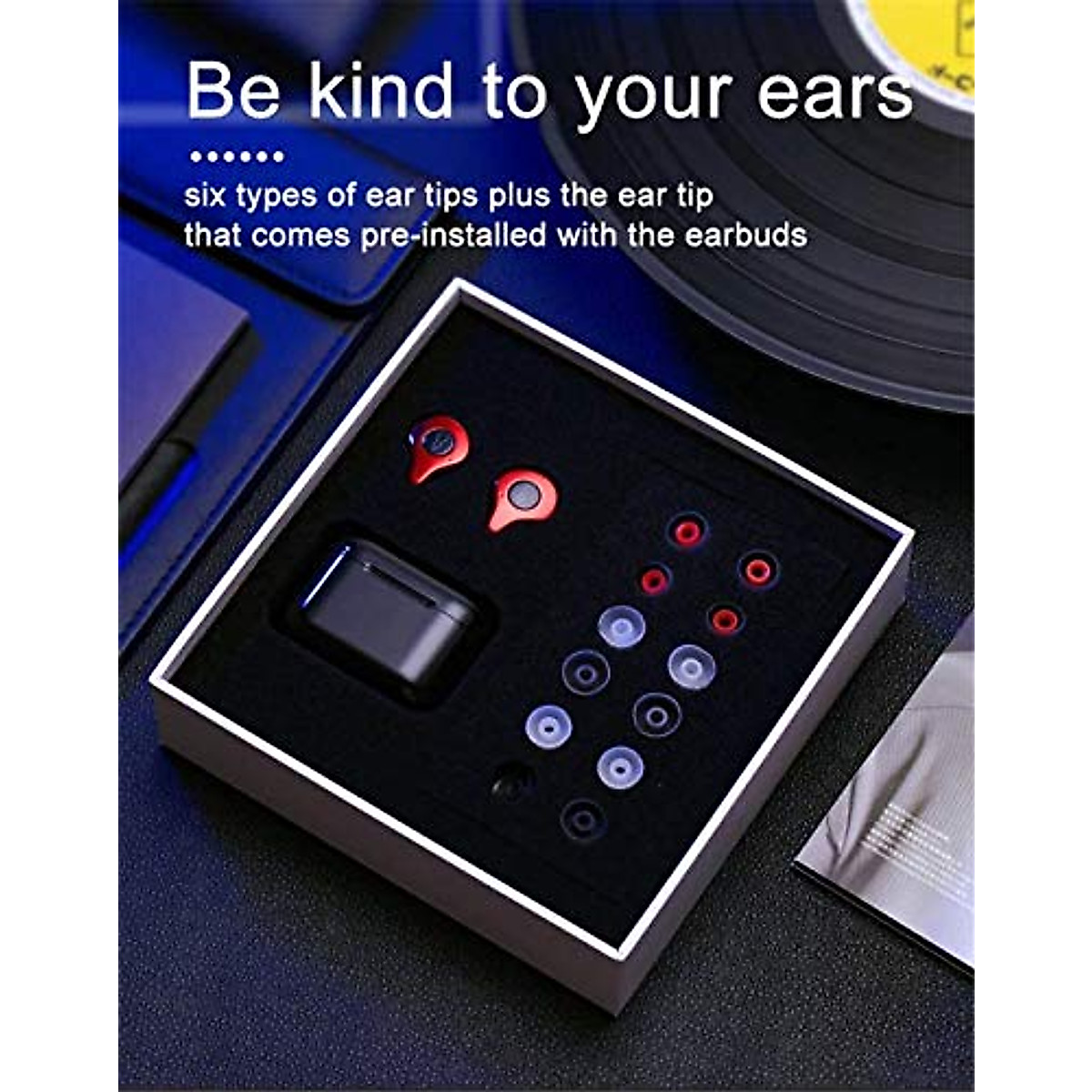 Tuanzi Sabbat E12 3D Clear Sound True Wireless Earphone Sport HiFi Stereo Earbuds Blutooth 5.0 TWS Stereo Earphones A week's Endurance with Built-in Mic Charging Case (Rock Coffee)
