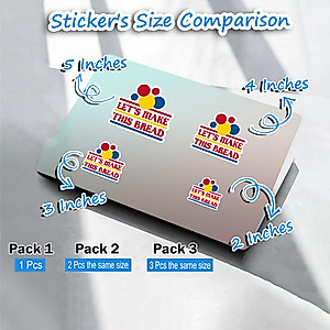 Let's Make This Bread Sticker, Holsom Bread Money Sticker, Lineman Sticker, Money Brackets Sticker, Water Assitant Die-Cut Vinyl Dad Decals for Laptop, Phone, Water Bottles, Kindle Sticker