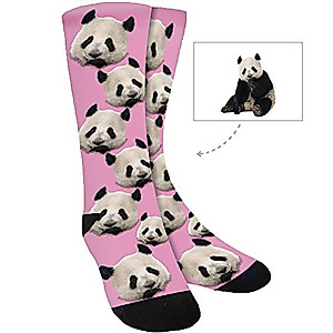 Kervaky Custom Socks with Face Dog Socks, Your Photo on Personalized Socks with Picture for Men Women