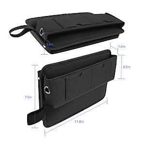 JIAFAYING Car Seat Gap Filler Leather Car Seat Organizer and Storage Between Seats Car Accessories-Front Seats Car Adjustable Gap Filler for Phones, Cards，Keys， Wallets