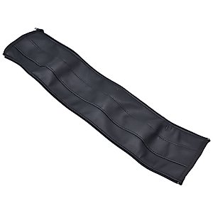 Fdit PU Baby Stroller Handle Cover Armrest Protector for Baby Carriage, Removable Zipper Protector Sleeve for Baby Stroller (Black)
