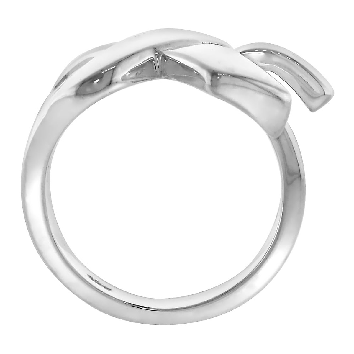 Sterling Silver Breast Cancer Awareness Ribbon Ring Flawless finish 7/8 inch wide, size 10