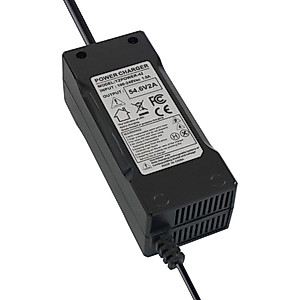 hogardsujia 54.6V 2A Charger Power Supply Adapter for 48V Lithium Li-ion Battery Pack with DC 5.5x2.1mm Plug